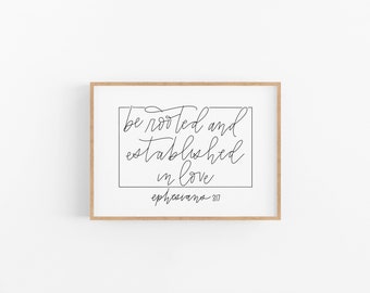 Rooted and Established in Love - Etsy