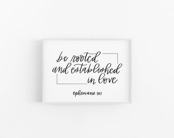Rooted and Established in Love - Etsy