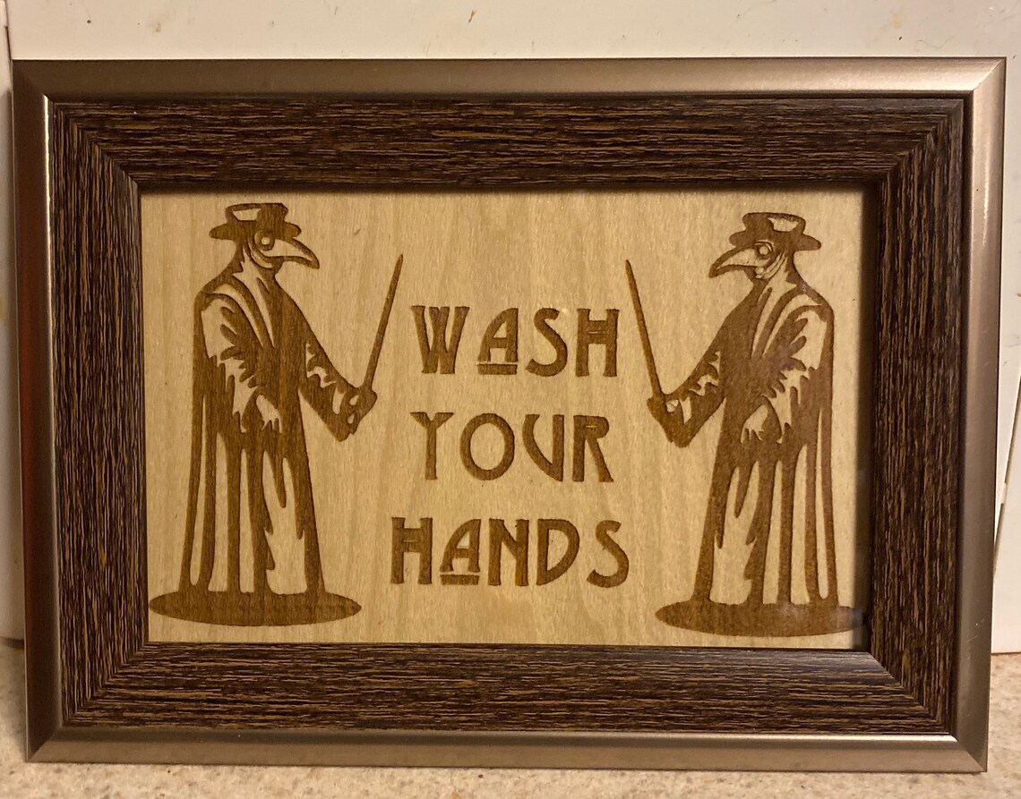 Plague Doctors Wash Your Hands Bathroom Sign - Etsy