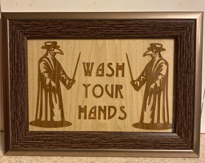 Plague Doctors Wash Your Hands Bathroom Sign | Etsy