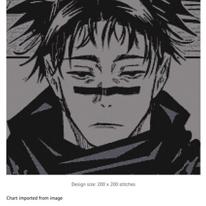 Jjk Choso Cross Stitch Pattern - Etsy