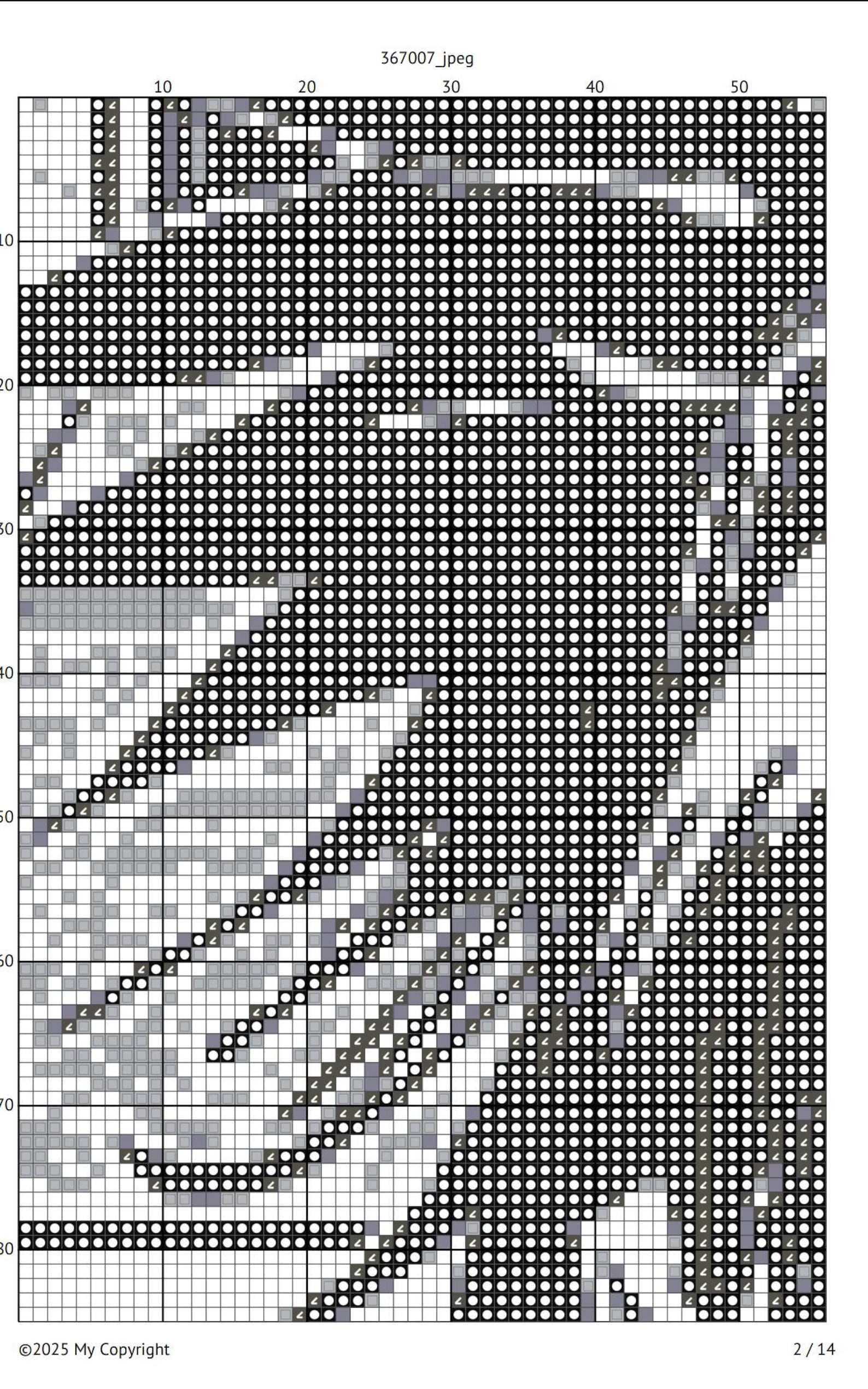 Jjk Choso Cross Stitch Pattern - Etsy