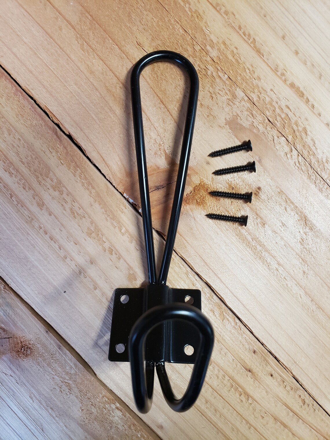 3 to 24 Hooks, Farmhouse Antique Style Black Wire Iron Heavy Duty Coat ...