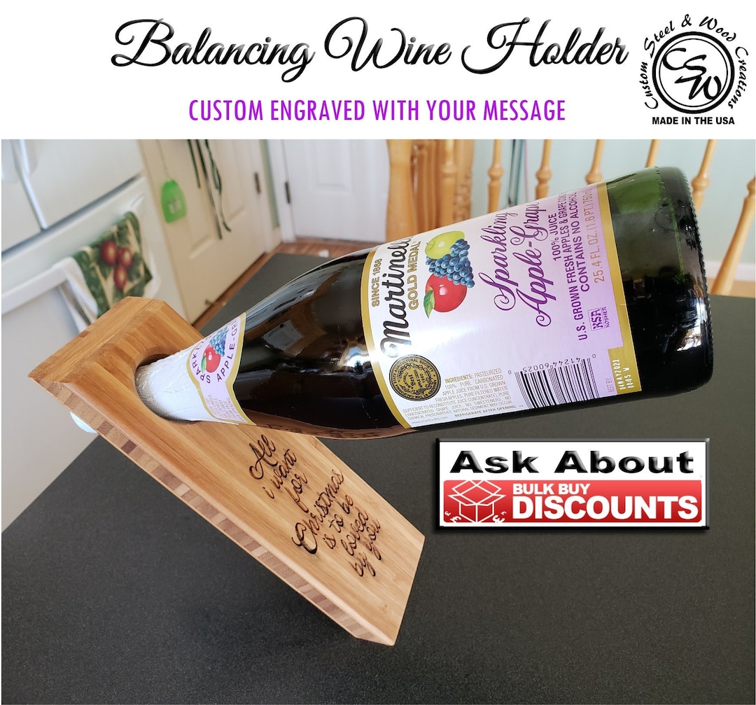 Wine Rack Floating Balancer, Wooden Wine Bottle Rack, Wine Bottle ...