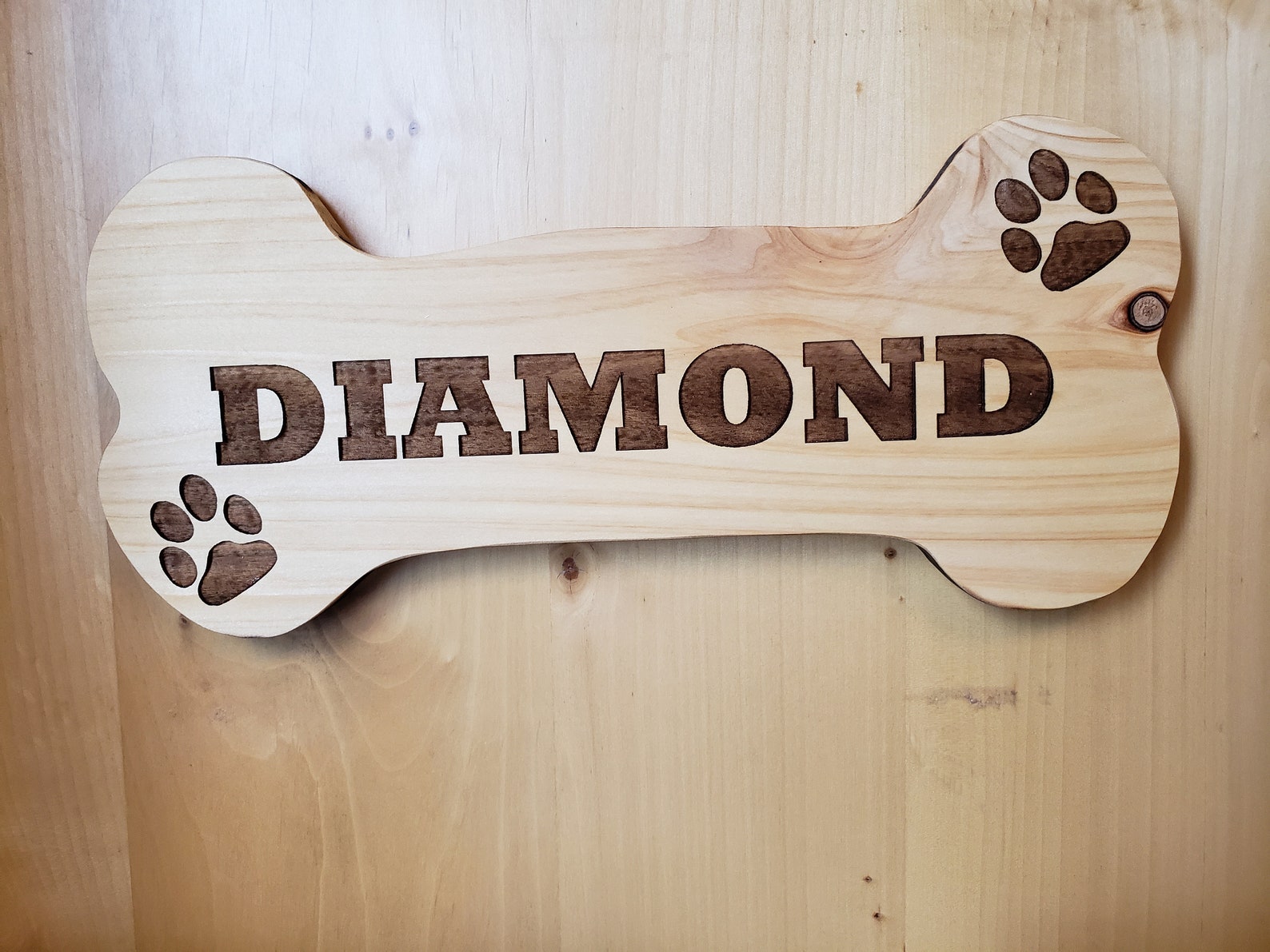 Rustic Dog Name Sign Cedar Dog Name Sign Personalized Dog - Etsy