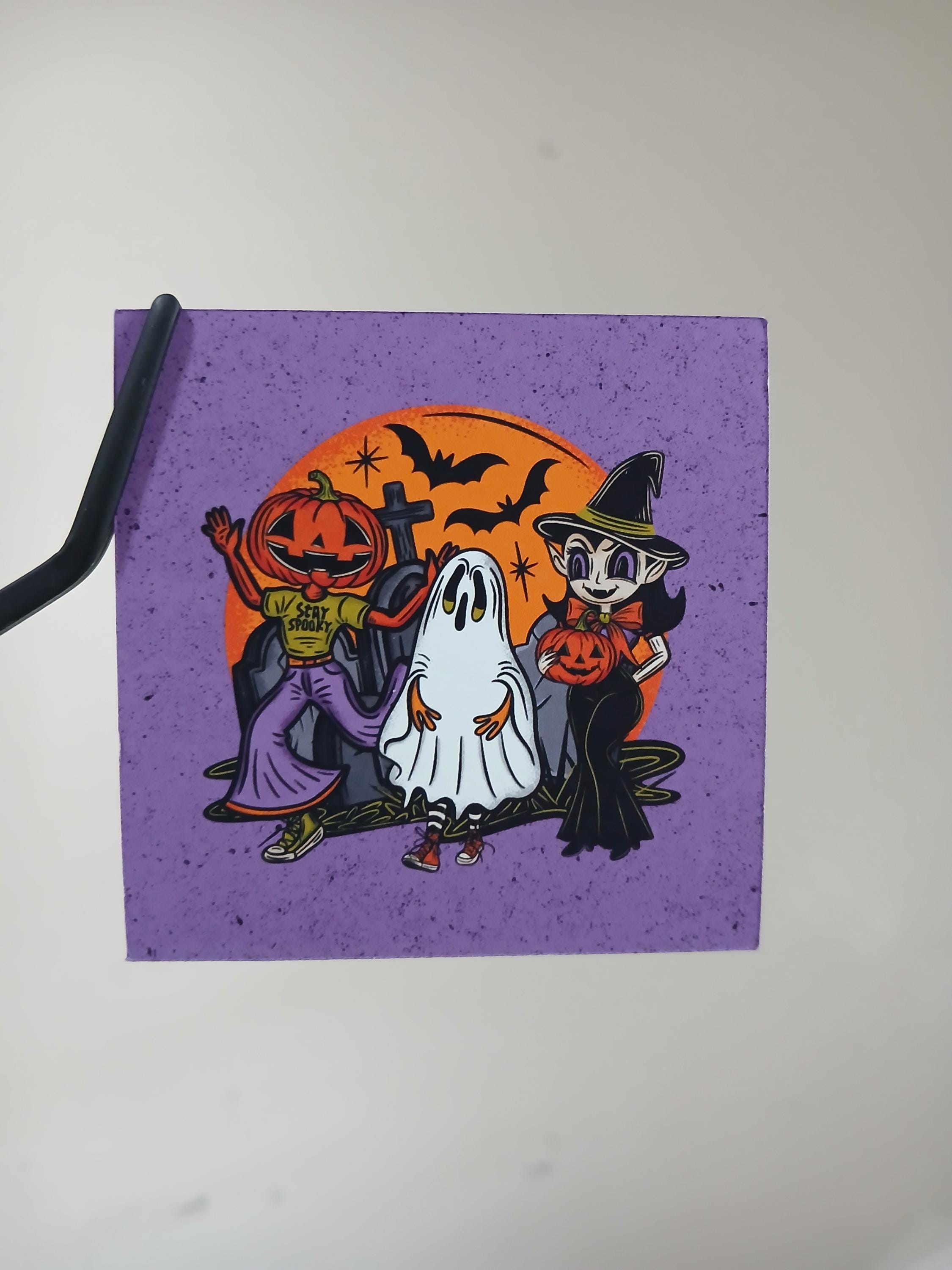 Halloween Spooky Ghoul Squad Bats Moon Cemetery Art Print - Spooky Cute ...
