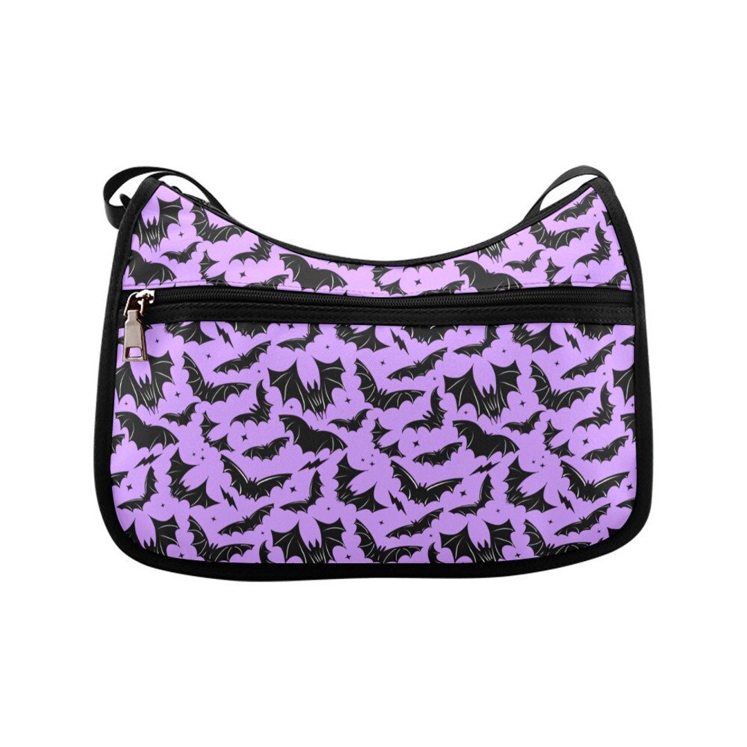 Spooky Bat Crossbody Purse Gothic Purse With Bats Goth Messenger Bag ...