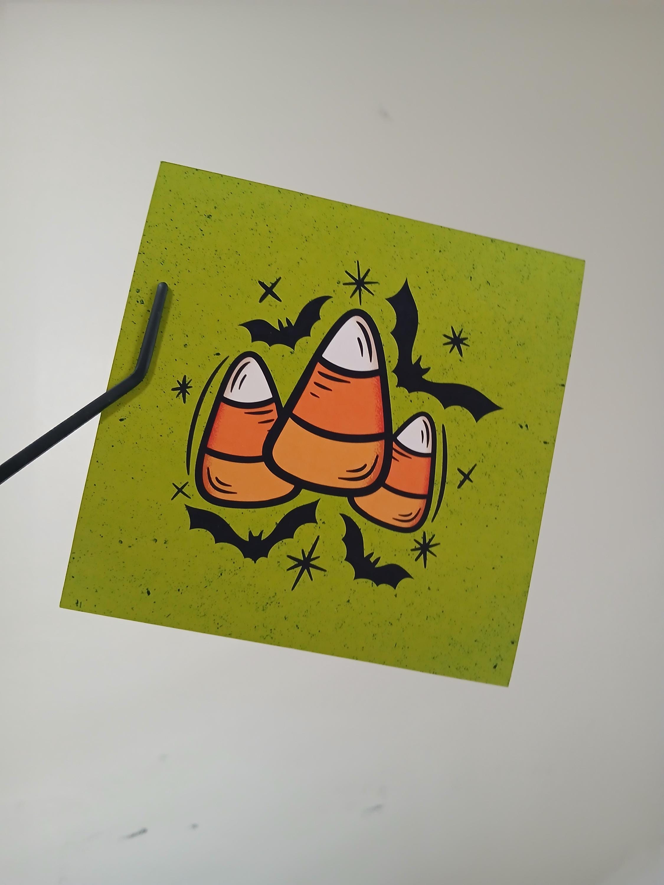 Halloween Spooky Candy Corn and Bats Cute Art Print - Spooky Cute ...