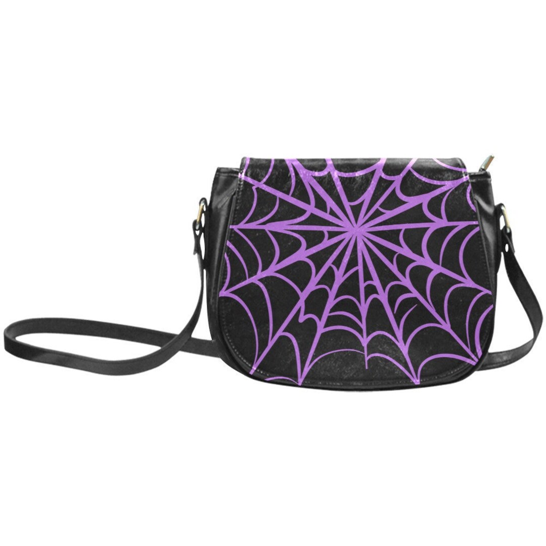 Halloween Gothic Spiderweb Saddle Bag Purse, Gothic Web Purse, Spooky ...