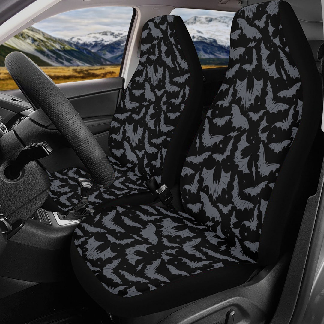 Gothic Bat Car Seat Covers, Halloween Bat Car Seat Covers, Spooky Car ...