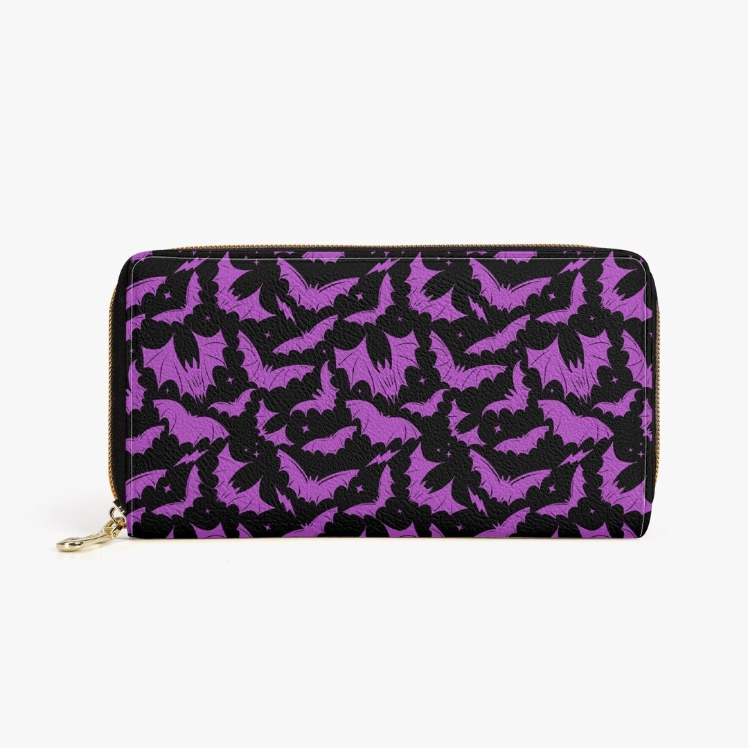 Halloween Wallet Spooky Bats Wallet Spooky Wallet Gothic - Etsy