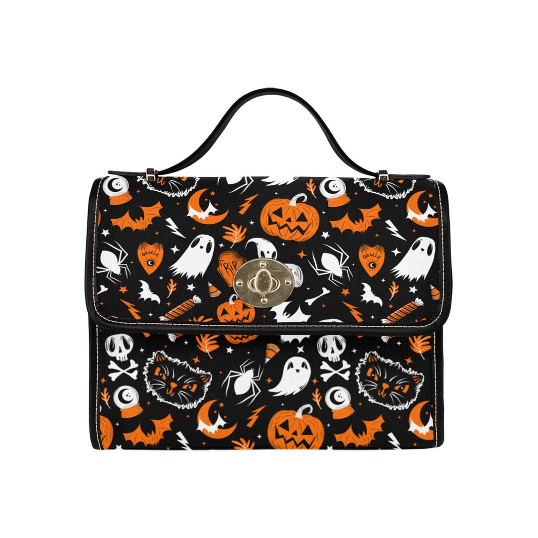 Halloween Satchel Purse Halloween Shoulder Purse Spooky - Etsy