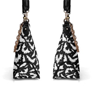 Gothic Bat Print Purse, Faux Leather Halloween Bag - Etsy