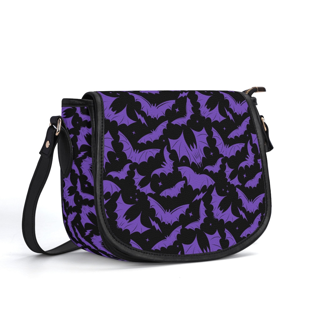 Gothic Bats Saddle Bag Spooky Halloween Bats Saddle Purse Spooky Gothic ...