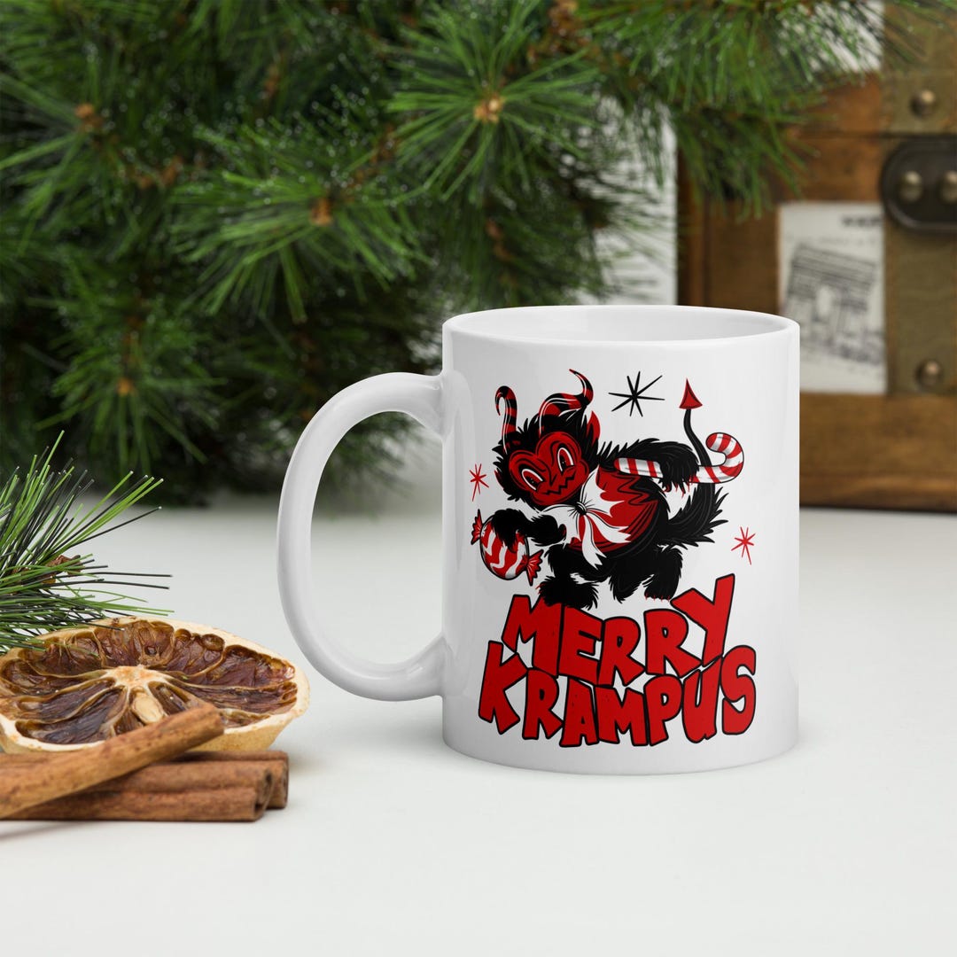 Spooky Holiday Creepmas Krampus XMAS Gothmas Drinkware Mug, Creepmas ...