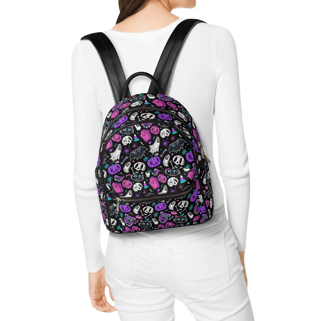 Spooky Cute Mini Pink Purple Black White Pastel Halloween Backpack ...