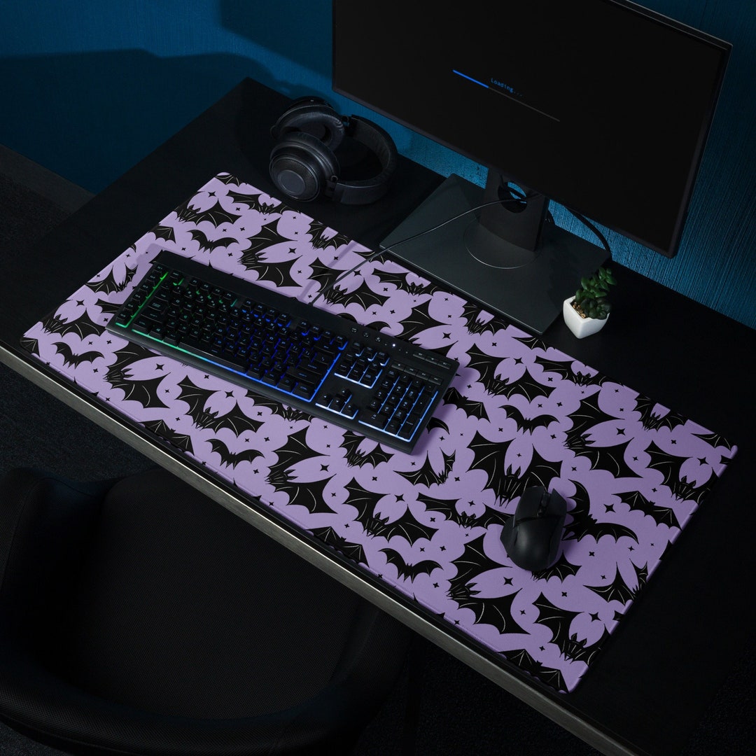 Pastel Goth Bat Gaming Desk Mat, Spooky Mousepad - Etsy