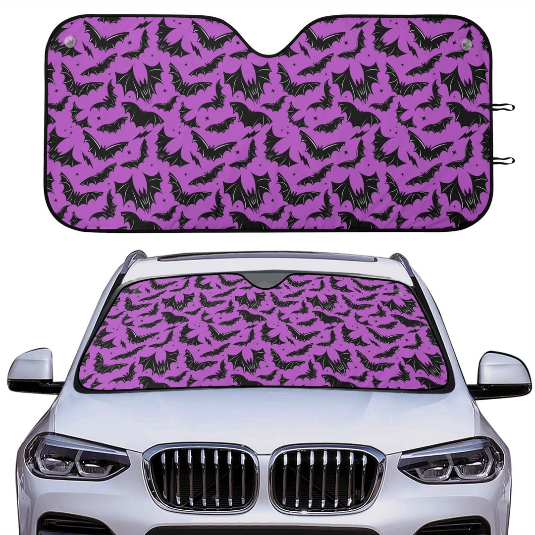 Gothcore Car Sun Shade, Spooky Car Sun Shade, Gothic Bats Car Sun Shade ...
