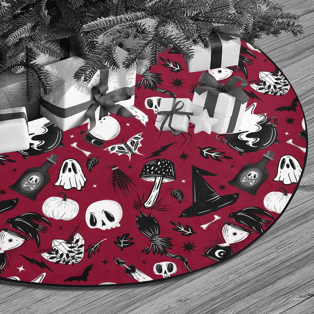 Spooky Gothic Tree Skirt, Creepy Tree Skirt, Witchy Tree Skirt ...