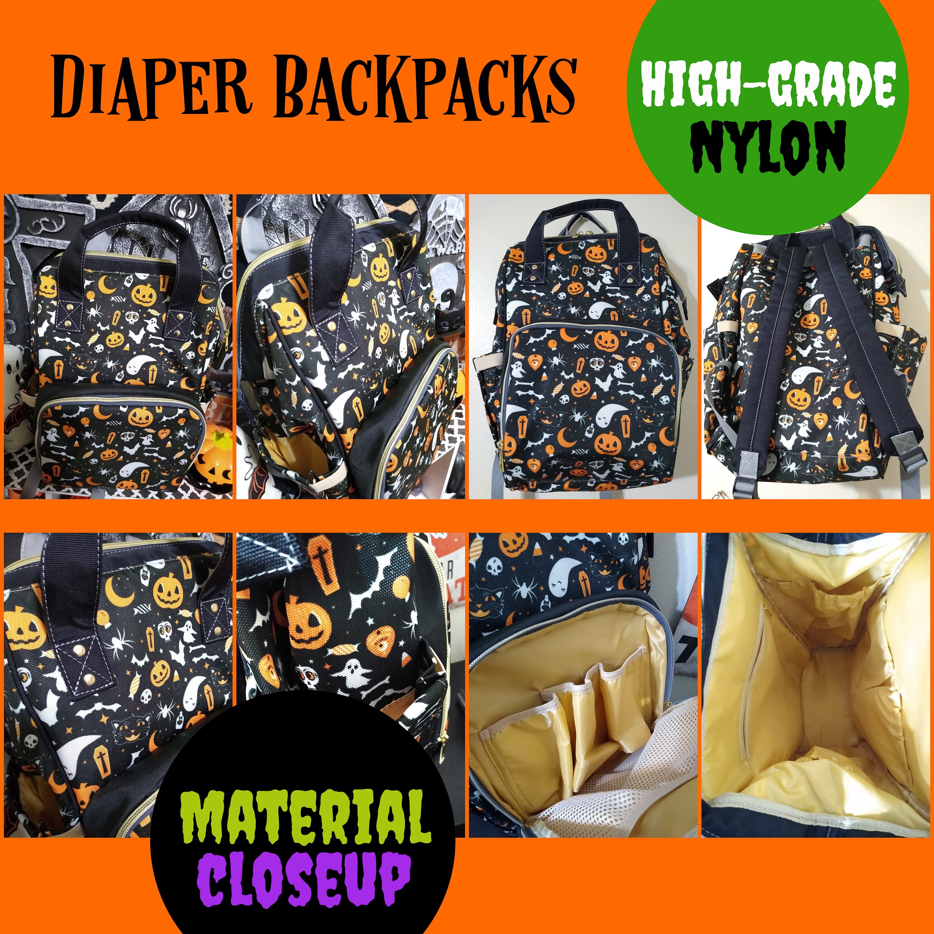 Halloween Diaper Bag Spooky Diaper Bag Halloween Small - Etsy España
