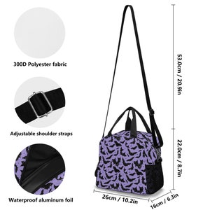 Bat Lunch Bag, Bat Lunch Tote, Gothic Lunch Bag, Gothic Lunch Tote ...