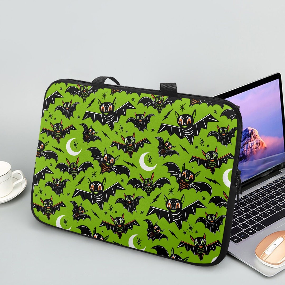Cute Gothic Kawaii Bat Laptop Sleeve With Handles, Gothic Cute Bat ...
