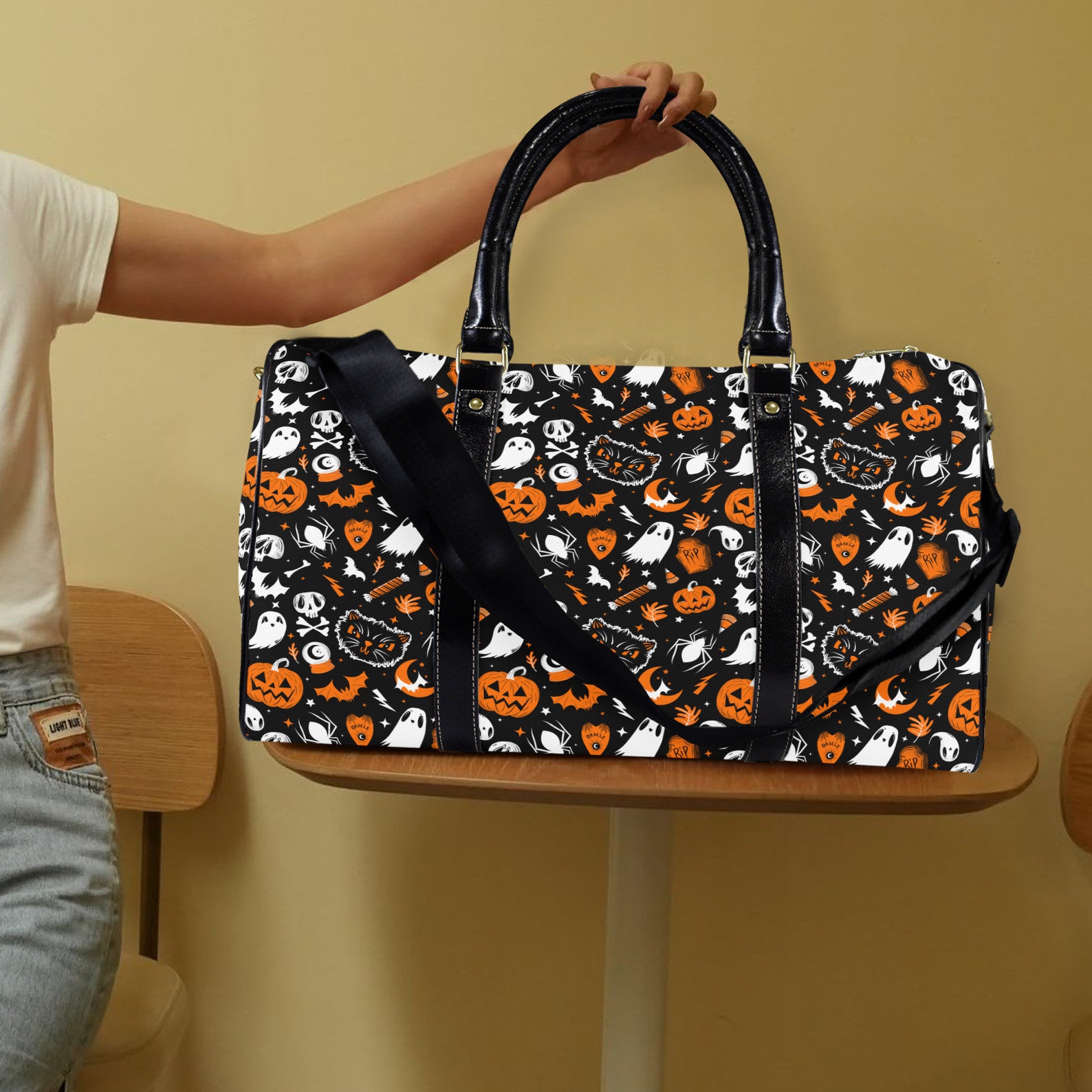 Spooky Cute Kawaii Halloween Travel Bag, Spooky Overnight Bag ...