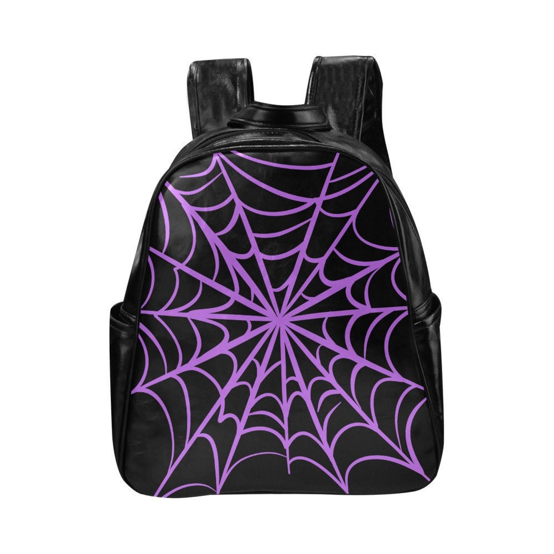 Halloween Spiderweb Backpack, Gothic Spiderweb Backpack Purse, Gothic ...