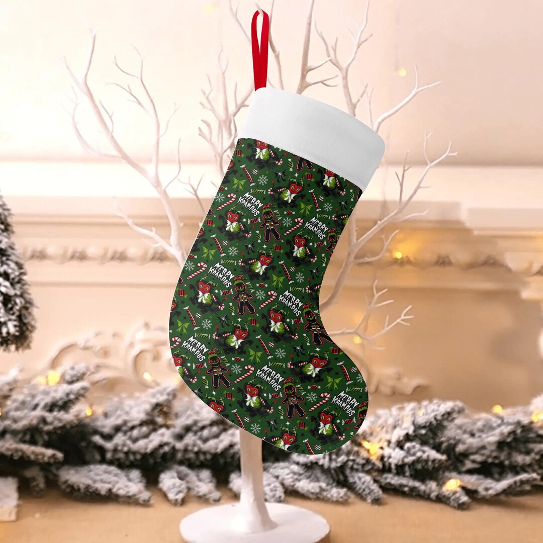 Spooky Gothic Krampus Creepy Xmas Stocking, Creepy Christmas Decor ...