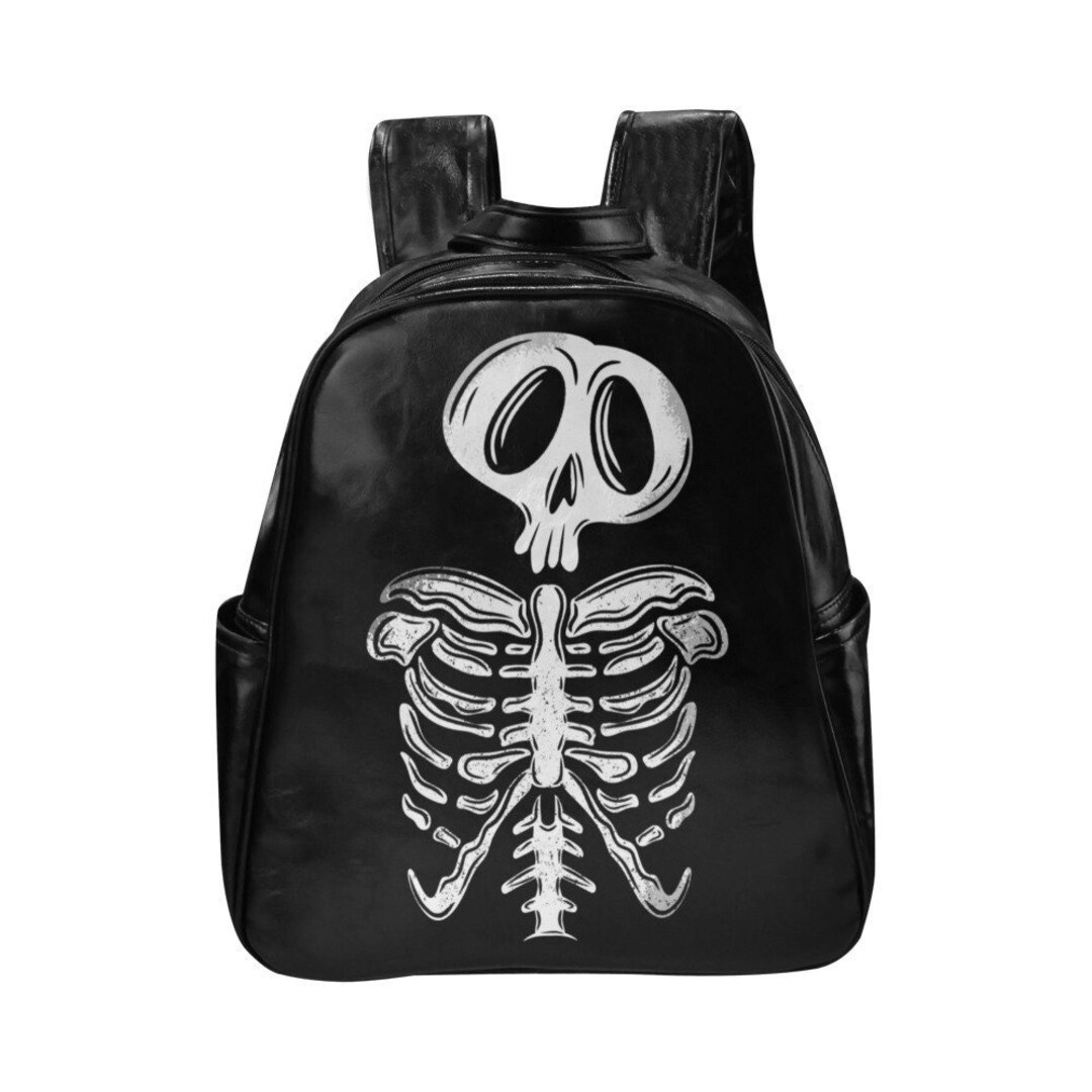 Halloween Skeleton Backpack, Gothic Skeleton Skull Backpack Purse ...