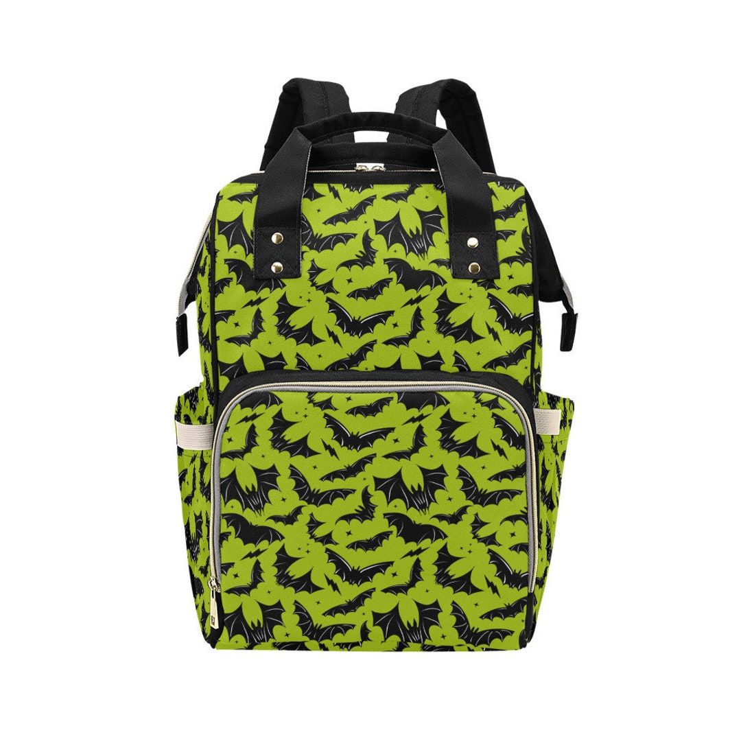 Spooky Gothic Bats Halloween Diaper Backpack Bag, Spooky Diaper Bag ...