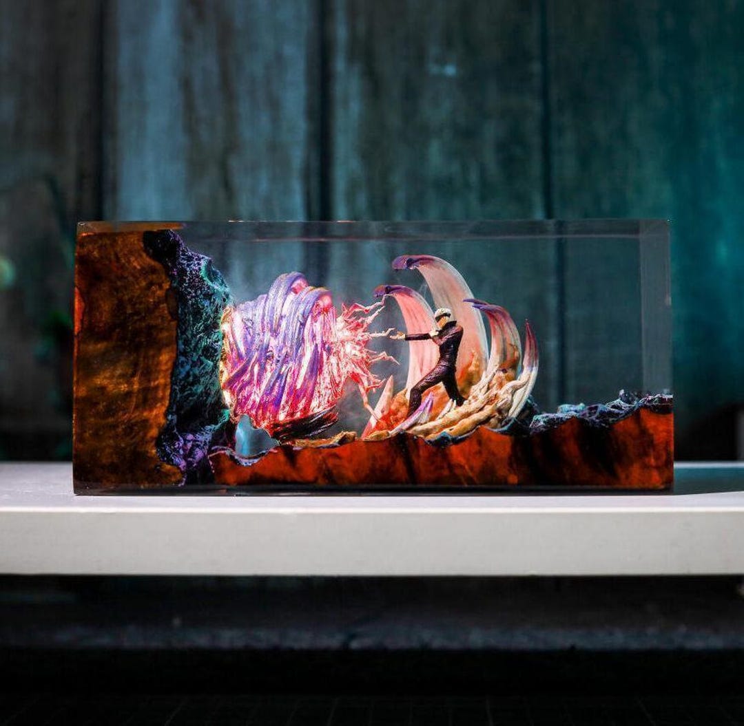 Gojo Satoru Power Jujutsu Kaisen Night Lamp, Anime Figure Resin Art ...