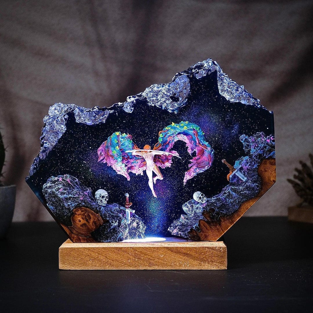Malenia Elden Lamp LED Resin Night Light, Studio‑made Epoxy Display ...