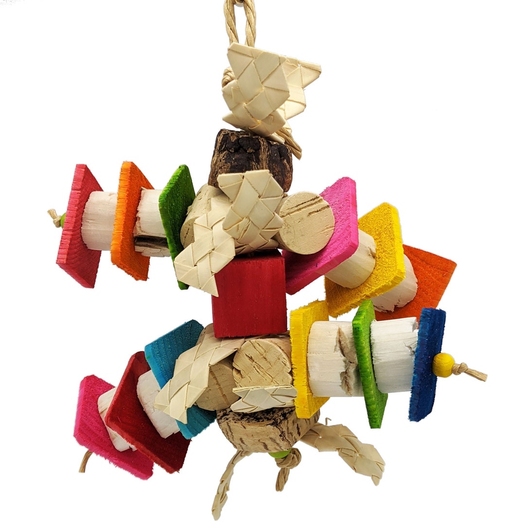 Shreddable Bird Toy: Chippy Pine, Cork, Sola, Palm, Balsa & Mahogany ...