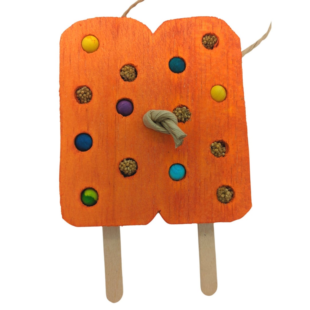 Summer Parrot Toy, Balsa Bird Toy, Frozen Treat Themed Bird Toy (sweet ...