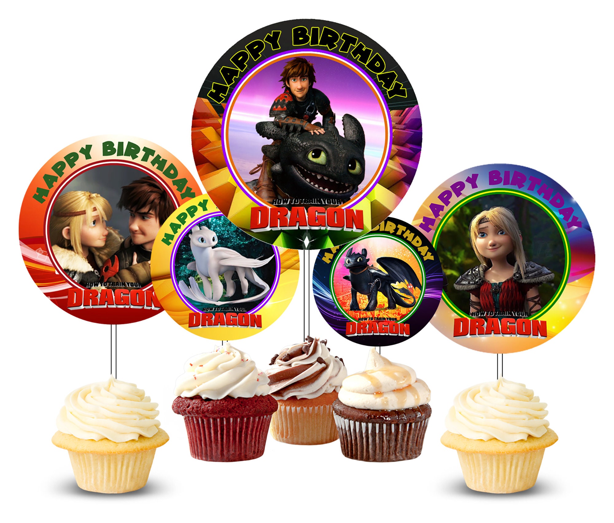 How To Train Your Dragon Edible Cupcake Toppers