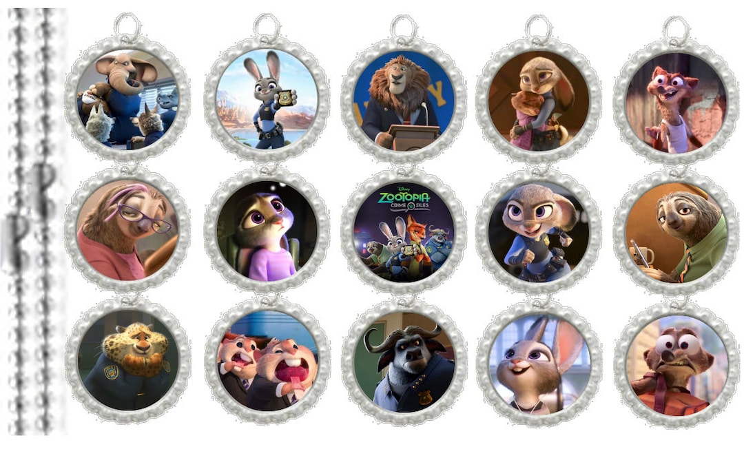 15 ZOOTOPIA Bottle Cap Necklaces - Etsy