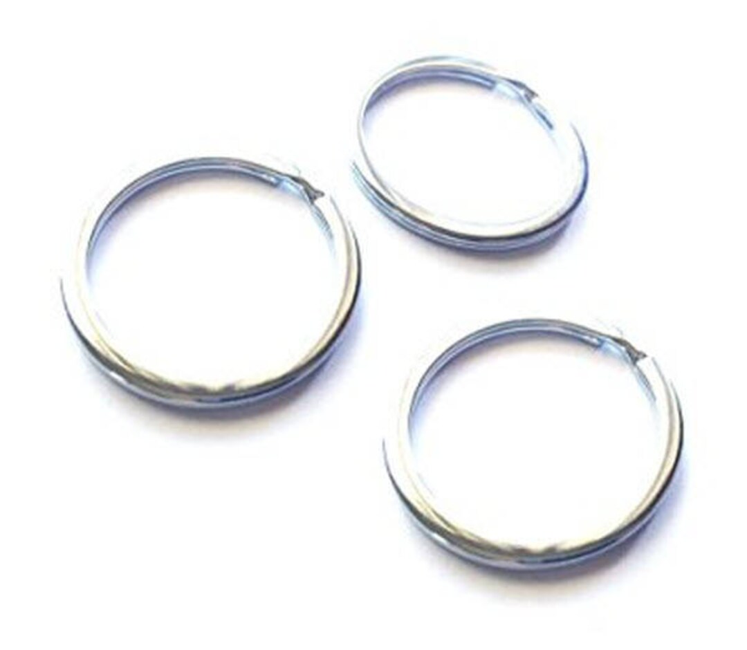 25mm Silver Key Rings - Etsy