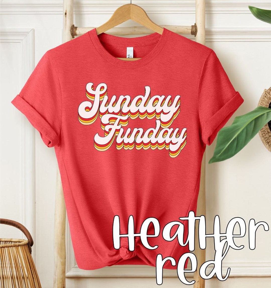 Sunday Funday Tee Kansas City Red and Yellow KC Chiefs T-shirt - Etsy