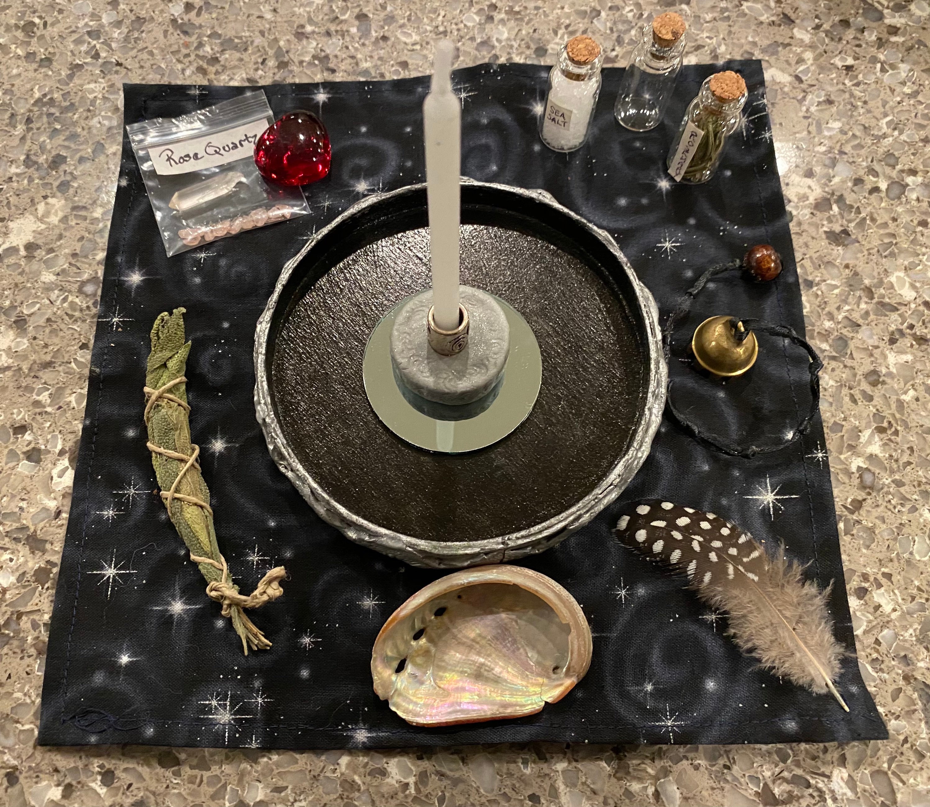 Circular Altar Box Embellished With the Triple Moon Symbol Travel or at ...