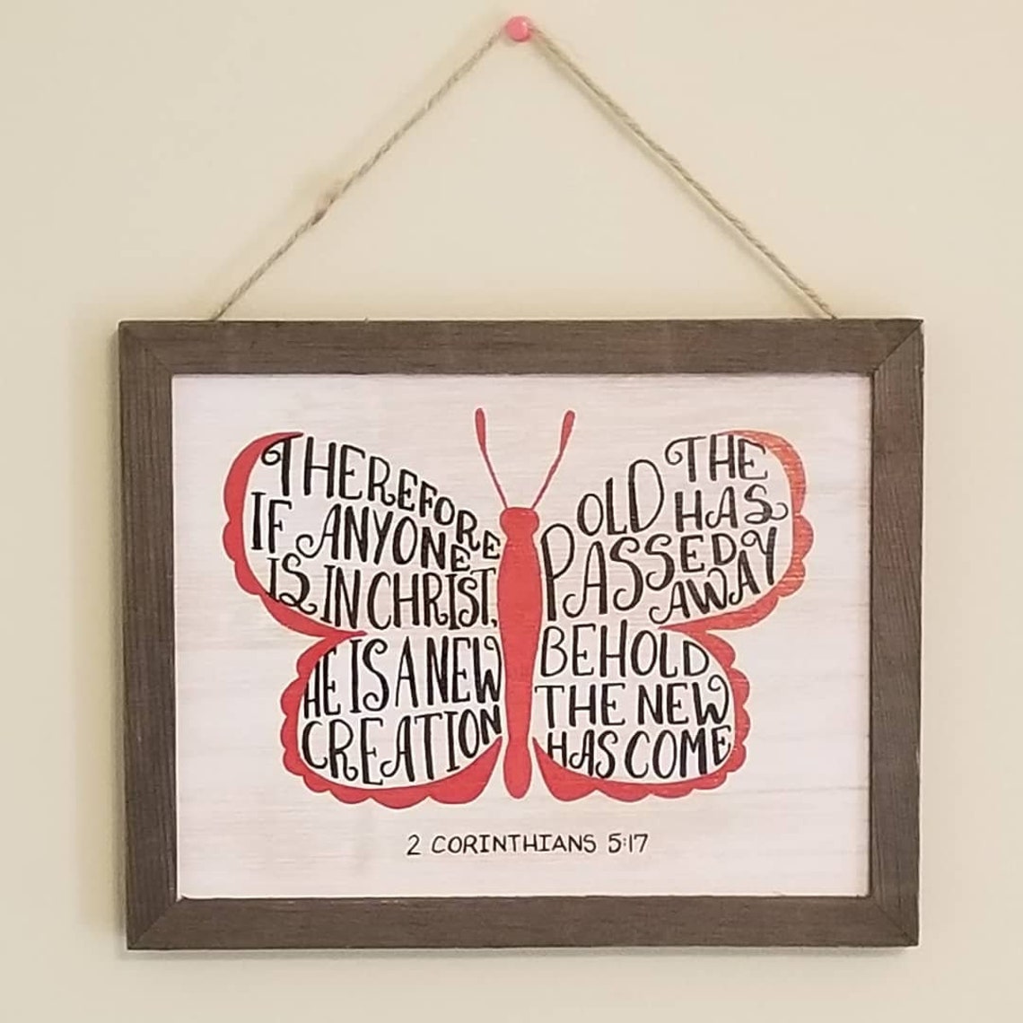 Butterfly Bible Verse 2 Corinthians 5:17 | Etsy