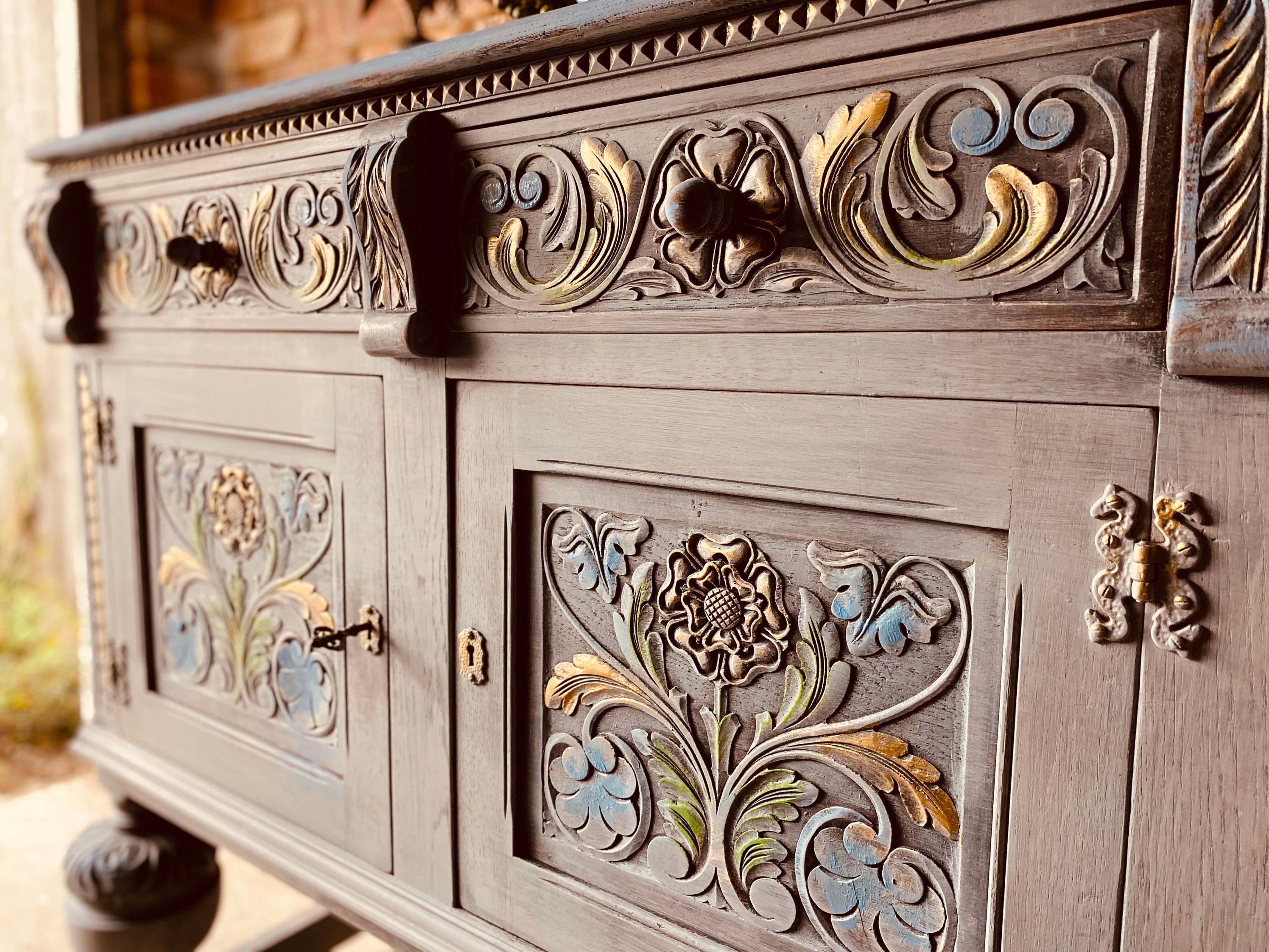 Grey Shabby Chic Sideboard - Etsy UK