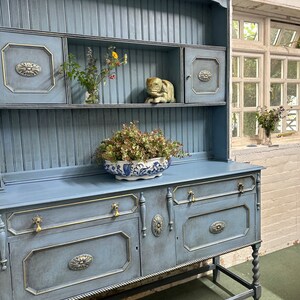 Blue Welsh Dresser / Painted Welsh Dresser/ Kitchen Storage/ Upcycled ...