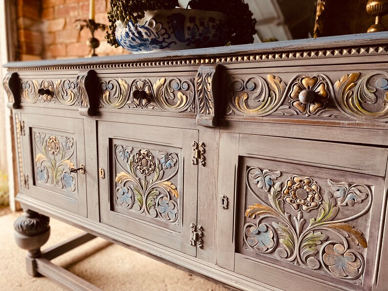 Grey Shabby Chic Sideboard - Etsy UK