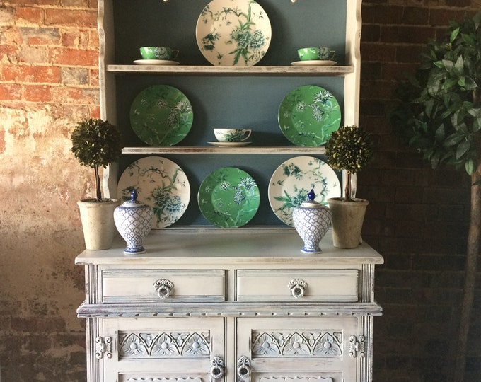 Rustic French Farmhouse Dresser, White Washed Welsh Dresser, Antique ...