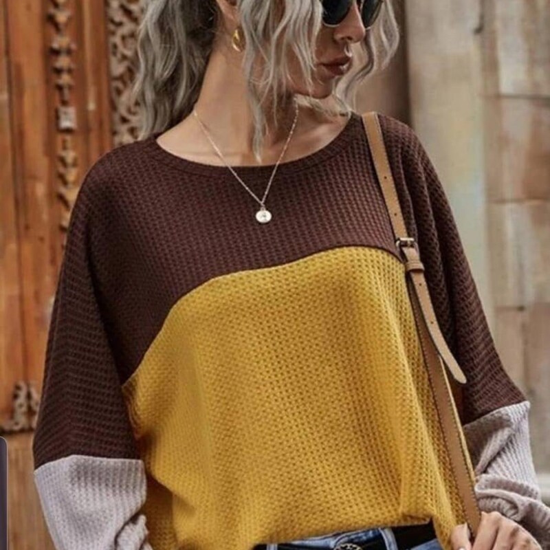 Color Block Sweater - Etsy