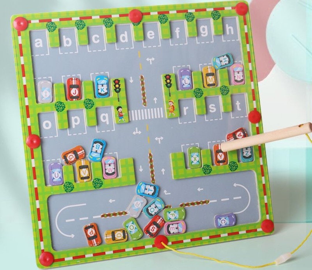 Magnetic Alphabet Maze Board, Montessori Fine Motor Skills Toys for ...