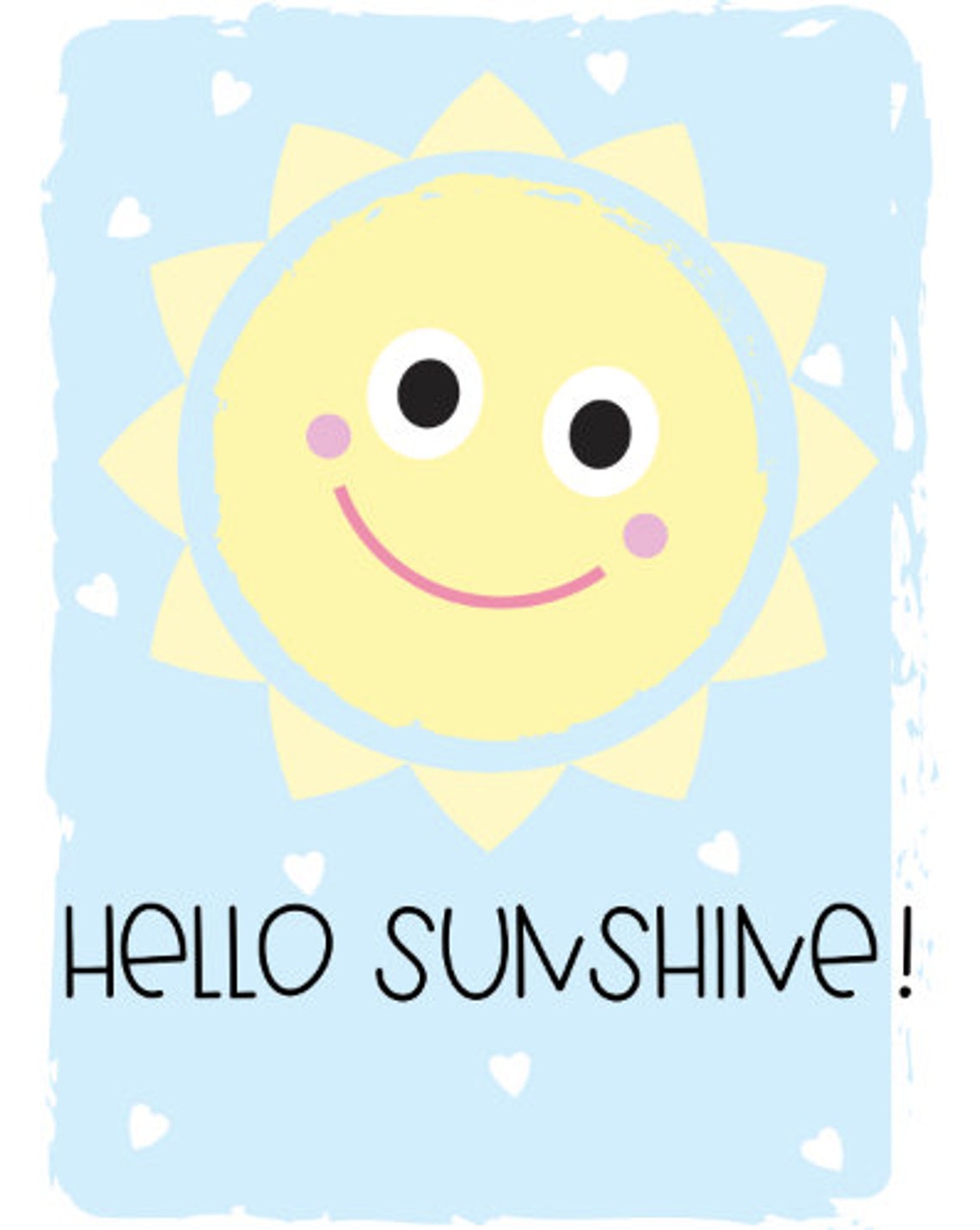 Hello Sunshine Art Print 8x10 ,11x14, 16x20, INSTANT DOWNLOAD ...