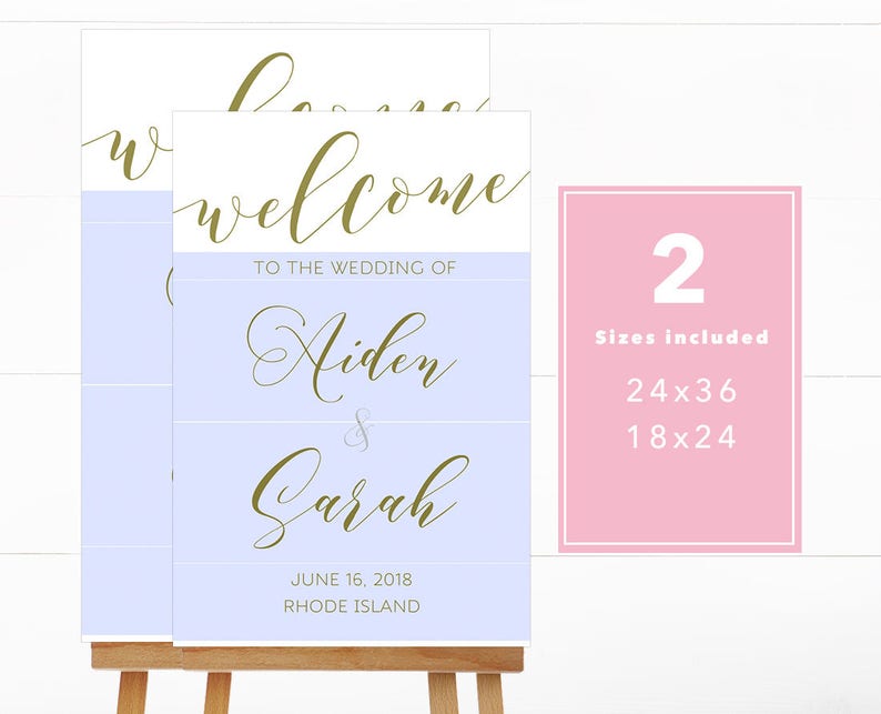 Gold Wedding Welcome Sign Large Wedding Welcome Sign Welcome - Etsy