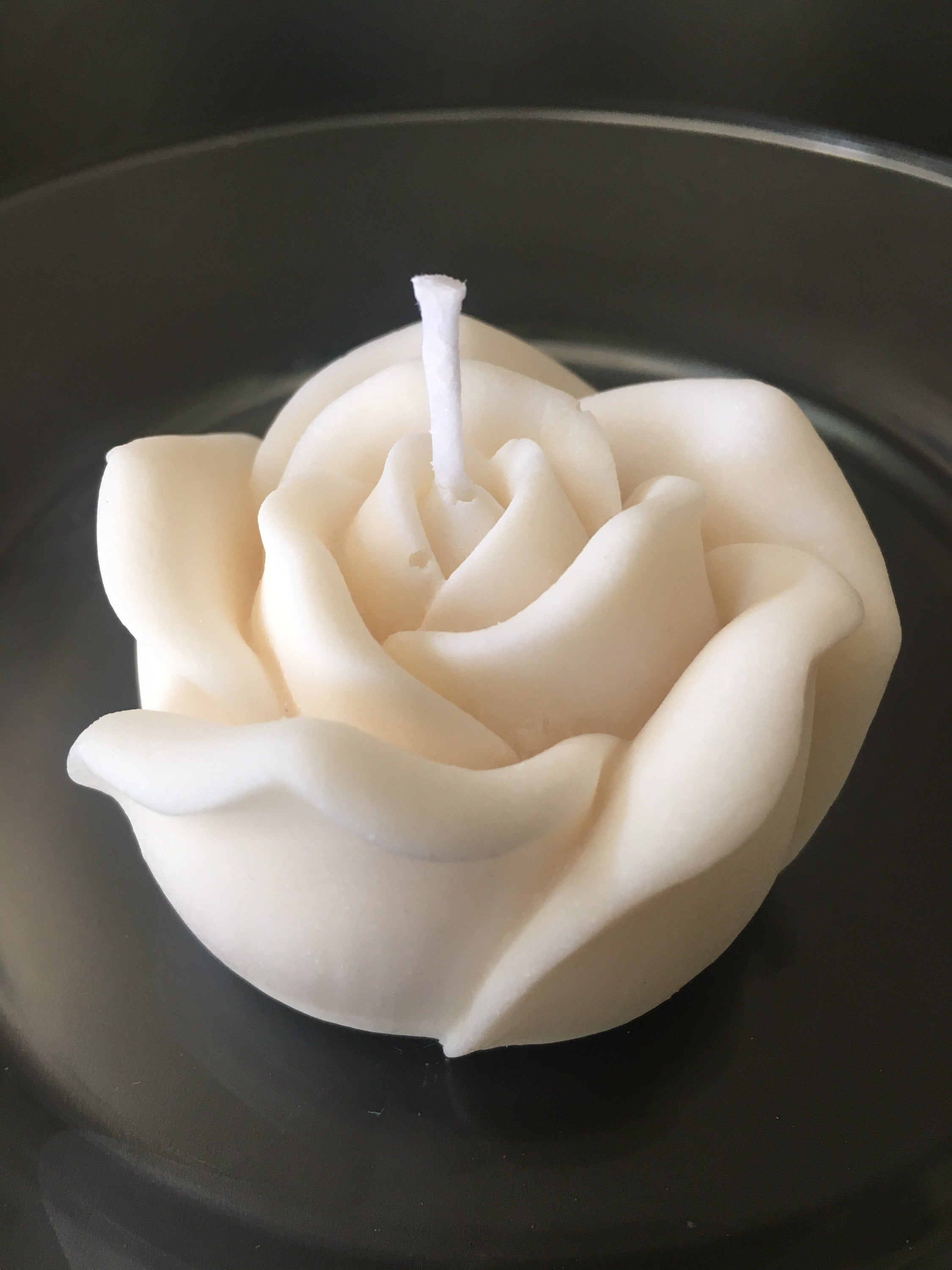 Vela de rosa de cristal Vela de rosa brillante Rosa de la | Etsy